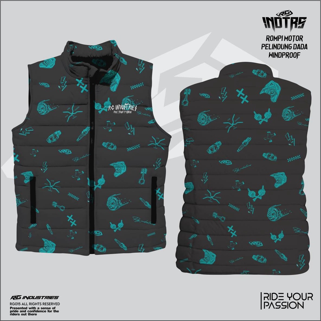 Men's Motorcycle Vest Rg Industries Vest/ | Shopee Singapore