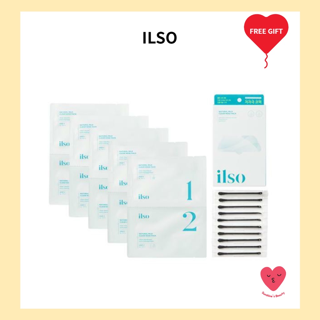 [ILSO] Natural Mild Clear Nose Pack – 2-Step Blackhead Care | Soothing ...