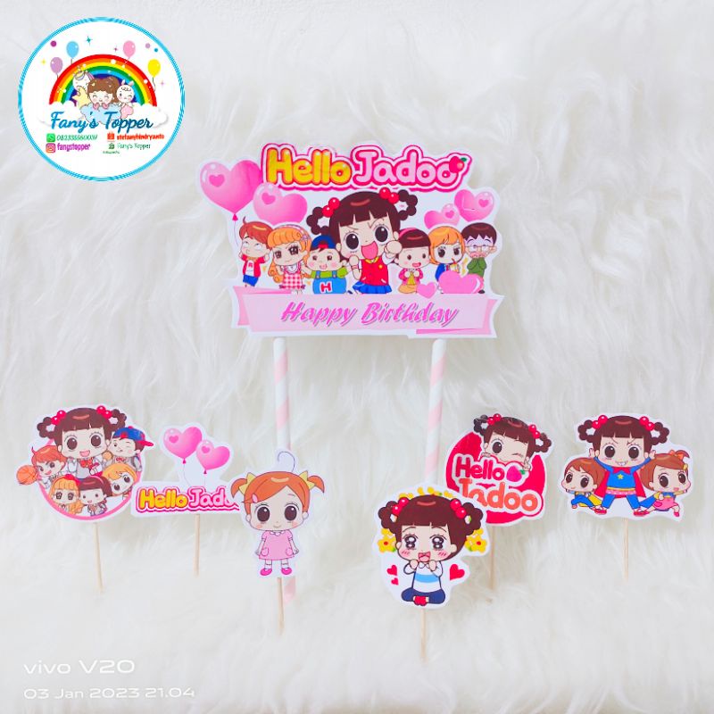 Hello Jadoo Topper Topper Happy Birthday Topper Birthday Topper Cartoon ...