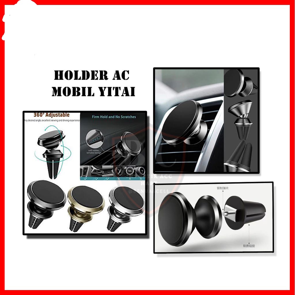 HP Hd-68 ac magnetic holder car air Vent mount mobile phone magnetic ...