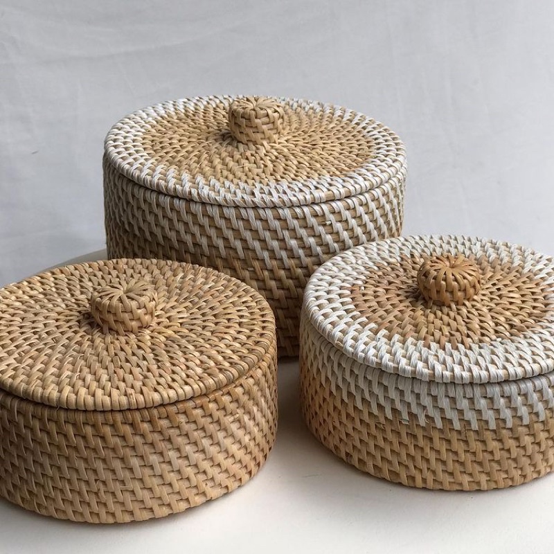 Authentic Lombok | Nika Jar Jar Multifunction Multipurpose Container | Premium Lombok Rattan ...