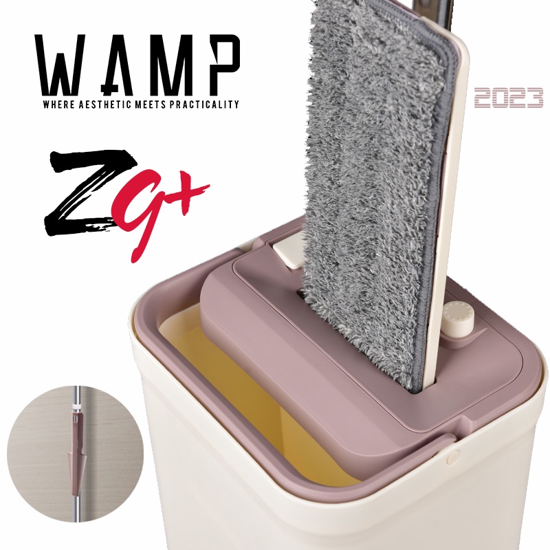 WAMP Magic Flat Mop | Stainless Steel Handle Ergonomic Foam Grip, Floor ...