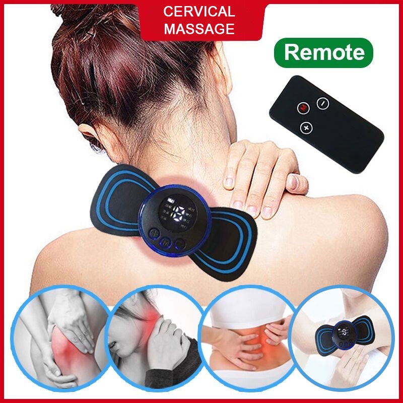 EMS Shoulder Neck Massage Cervical Stimulator Muscle Relief Pain Gel ...