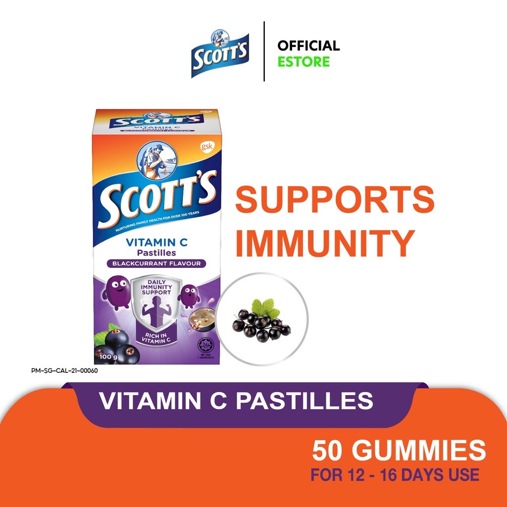 SCOTT'S Vitamin C Pastilles Supplement for Children, Support Immunity ...