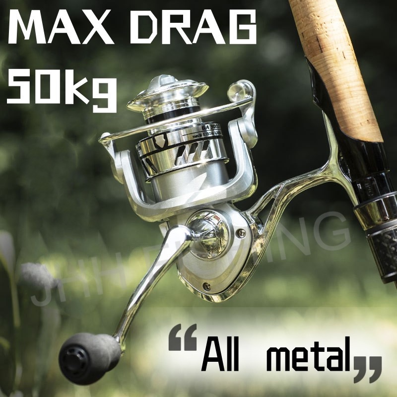 【1000~7000】All metal fishing reel boat GA series spinning wheel metal ...