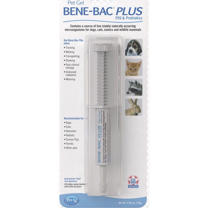 BENE-BAC PET GEL 15g Probiotic（exp:March 2027) (Rabbit,cat,dog ,guinea ...