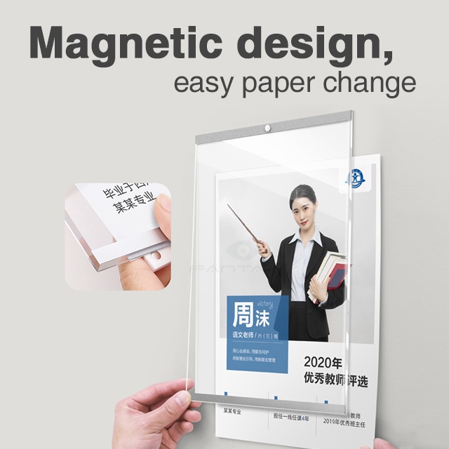 Sviao A4 Acrylic Photo Frame Wall Poster Menu Display Stand Office ...