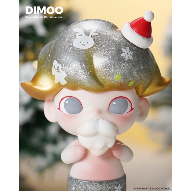 Pop mart Dimoo Christmas Silver Sparkles Global Edition | Shopee Singapore