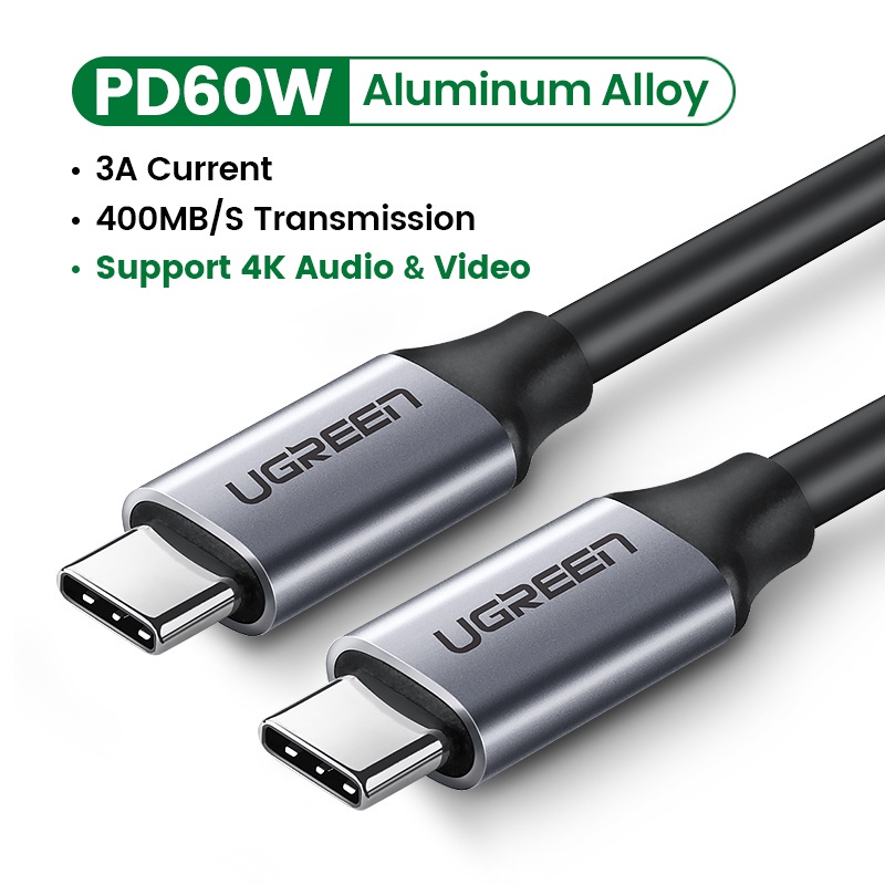 UGREEN 1.5m 4K60HZ 60W USB C Fast Charging 4K60Hz Cord Video Cable QC4 ...