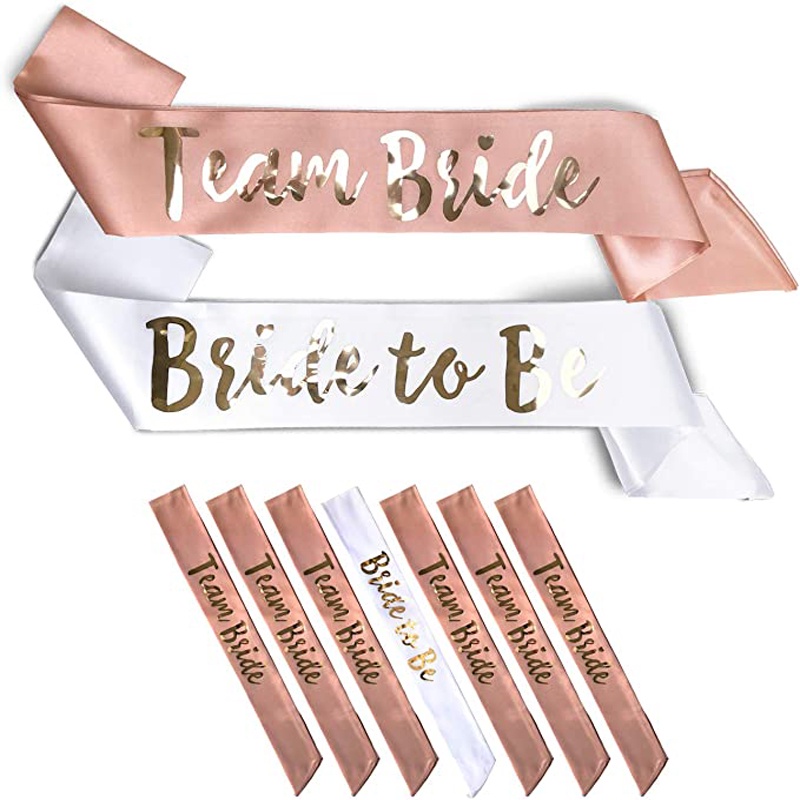 1+6 Bride to Be and Team Bride Sash Set Bachelorette Party Decorations ...