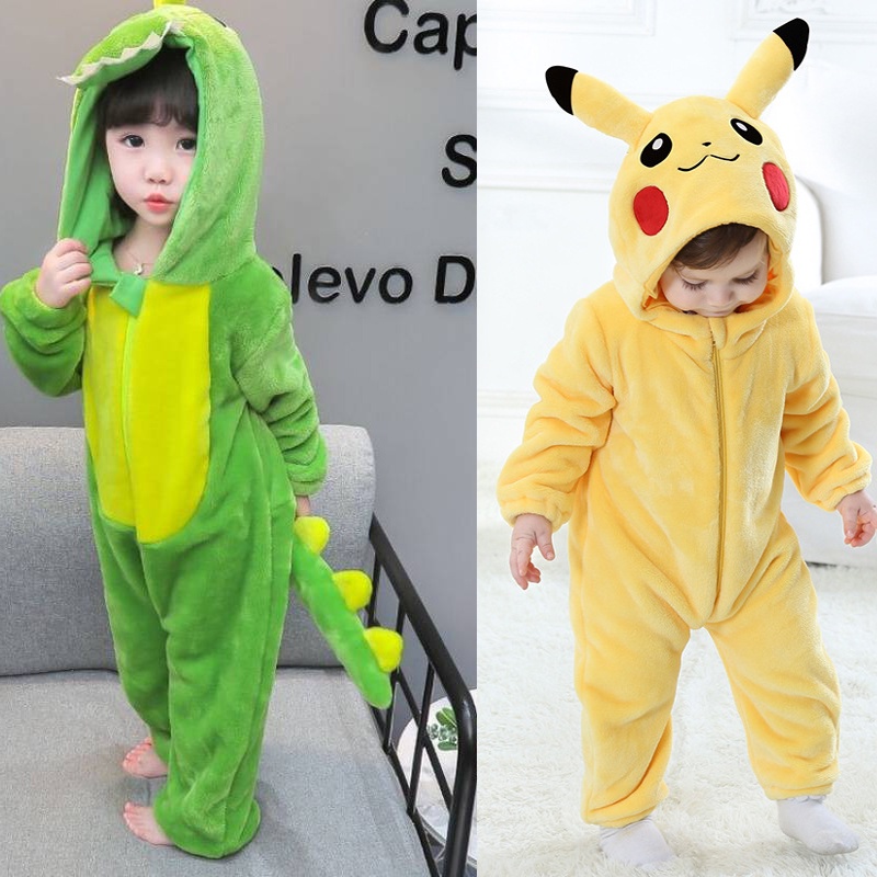 Baby Clothes Jumpsuits Pikachu Pokemon Kigurumi Onesie Cute Dinosaur ...