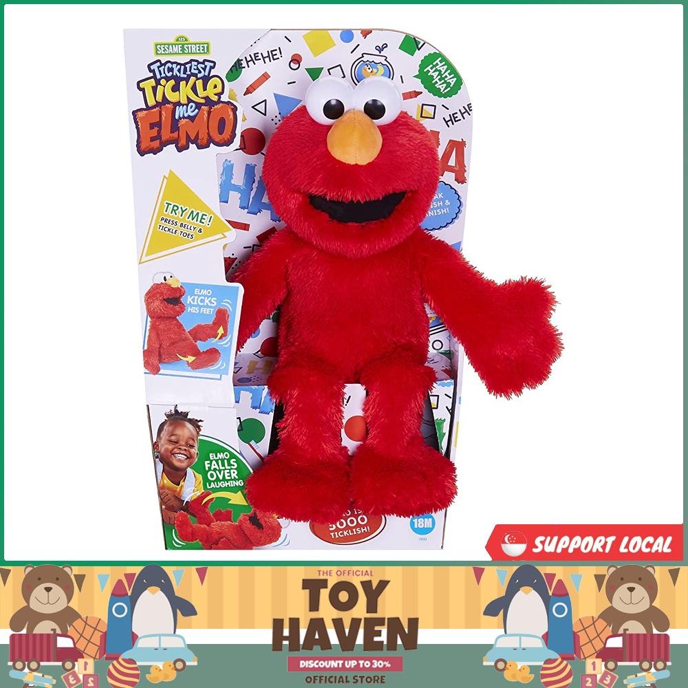 [sgstock] Sesame Street Tickliest Tickle Me Elmo, Laughing, Talking, 14 ...