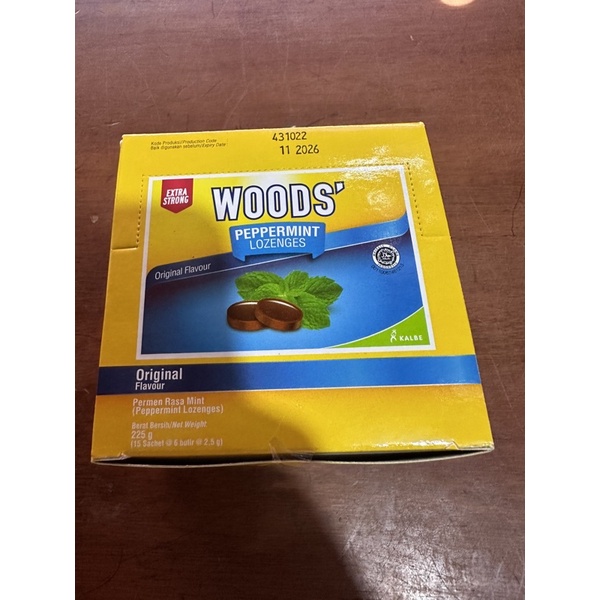 Woods Peppermint Lozenges (Taste Original) - Box (contains 15 sachets ...