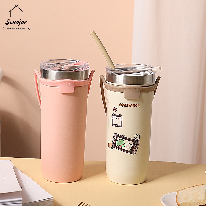 【Local Shipping】SWEEJAR Thermos Flasks 304 Stainless Steel Insulation Mug Water Bottle Portable ...