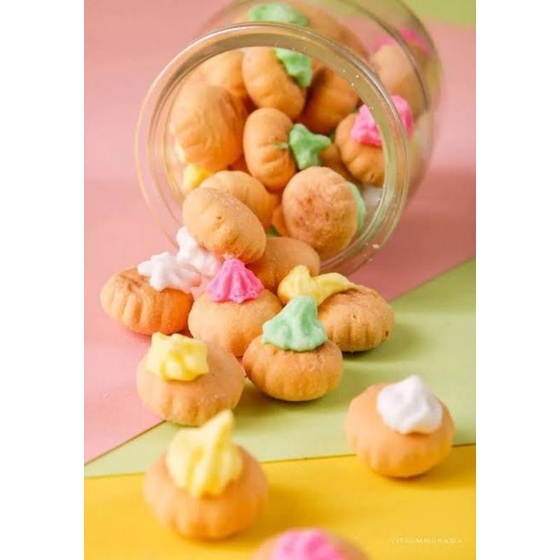 Gem Rose Cake Biscuit monas gembros Bread Button iced gem cookies 250gr ...