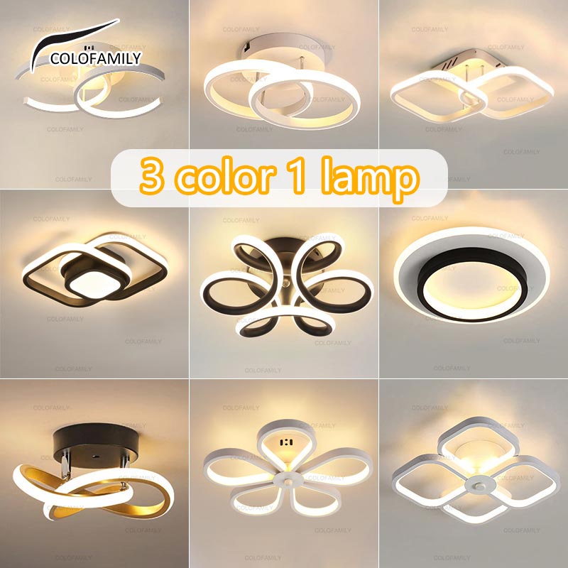 3 Color LED Ceiling Light Lamp Chandelier Pendant Light Nordic Modern ...