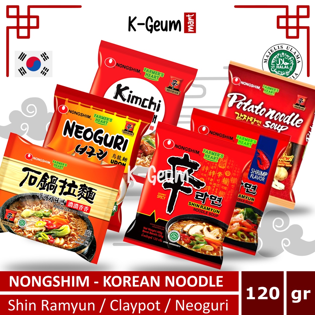 Nongshim Shin Ramyun Neoguri Udon Claypot Ramyun Kimchi Shrimp Ramyun ...
