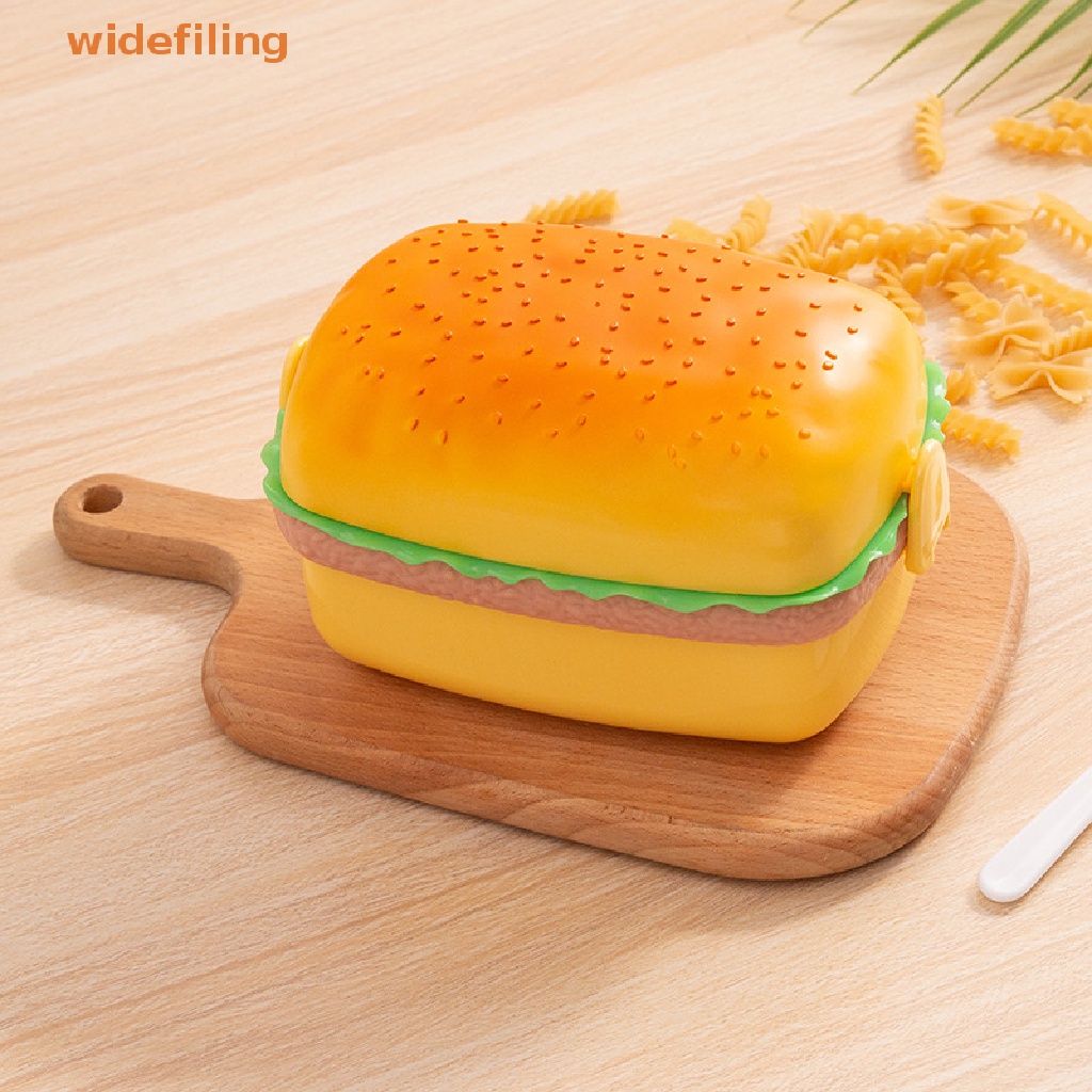 widefiling Hamburger Lunch Box Kid Bento Box Food Container Creative ...