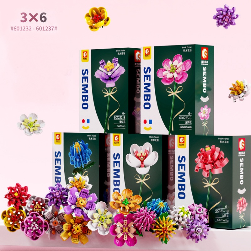 Sembo Nano Block Building Blocks Flowers DIY Flower Toy Blocks Toy ...