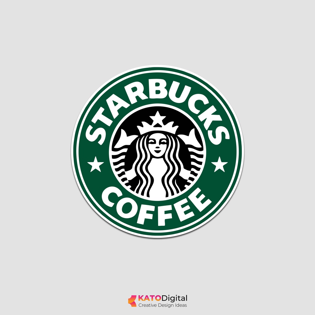 Starbucks Brand Logo Sticker Vinyl Glossy Lamination Starbucks Sticker ...