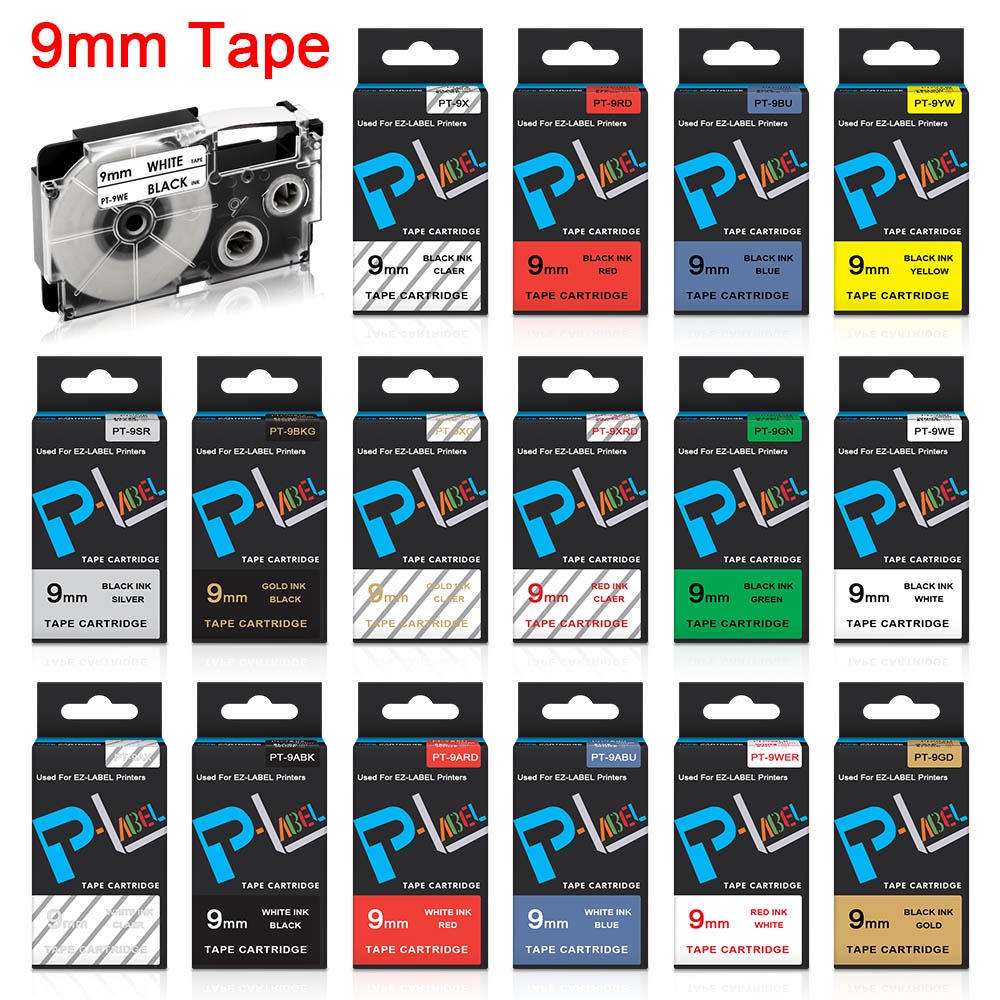 【Ready Stock】9mm Refill Label Compatible Casio Label Tape XR9X XR9WE XR9YW XR-9WE XR Tape Strong ...