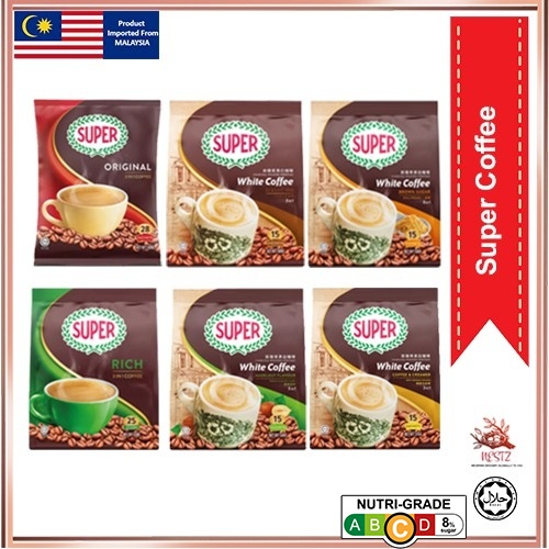 SUPER REGULAR 3 IN 1 COFFEE ORIGINAL /CHARCOAL ROASTED WHITE COFFEE ...