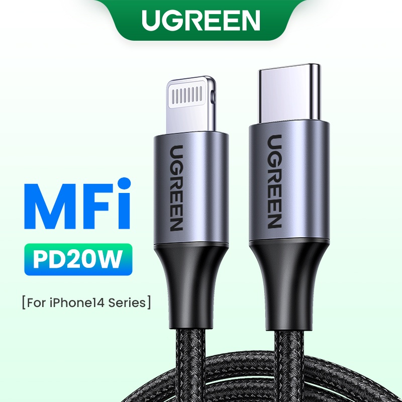 Ugreen MFi USB C Cable PD 20W Fast Charging Cable for iPhone 12/13/14 iPad Pro | Shopee Singapore