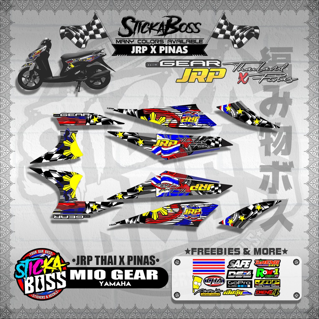 MIO GEAR DECALS ( JRP THAI X PINAS )【WITH FREEBIES】 | Shopee Singapore