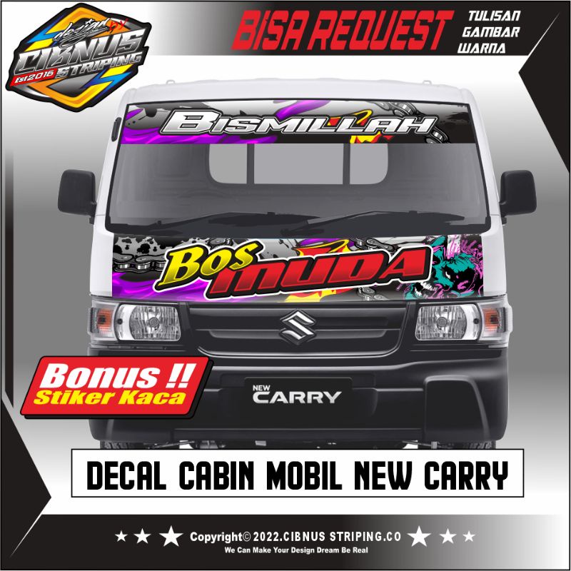 New Carry Pickup Cabin Decal (Free top glass sticker) | Shopee Singapore