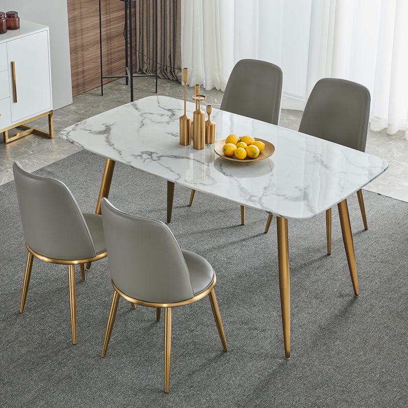 Nordic marble light luxury dining table Modern simple rectangular ...