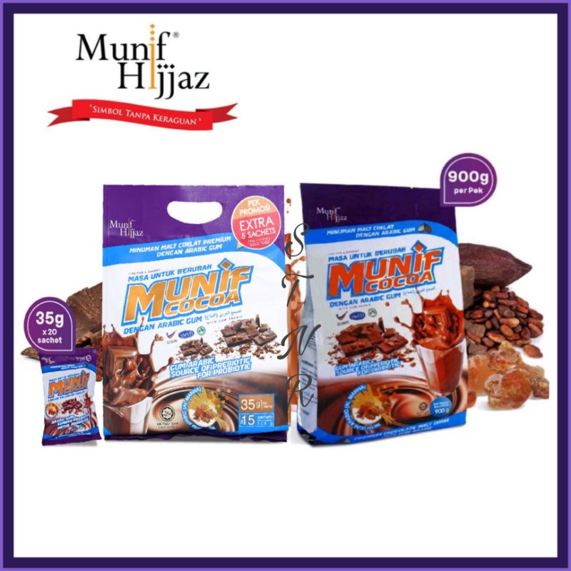 HOT COMBO MUNIF COCOA ARABIC GUM (900G)+EXTRA (20 Sachets) | Shopee Singapore