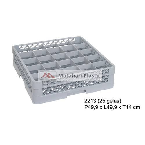 2213 Glass Crate Rack Container Contains 25 Holes, Plastic Compartment ...