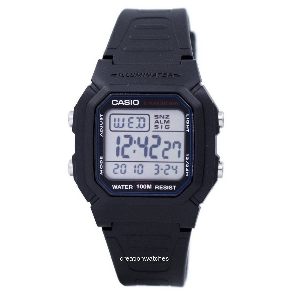 Casio Digital Classic Illuminator W-800H-1AVDF W-800H-1AV Mens Watch | Shopee Singapore