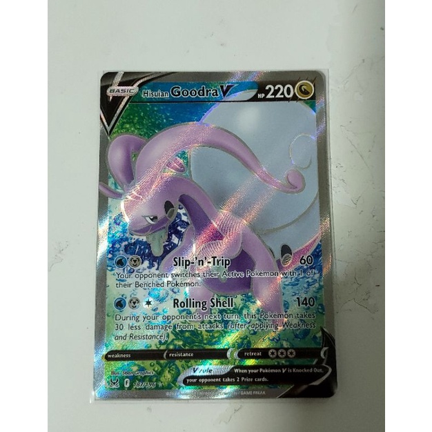 Pokemon hisuian goodra v full art lost origin card | Shopee Singapore