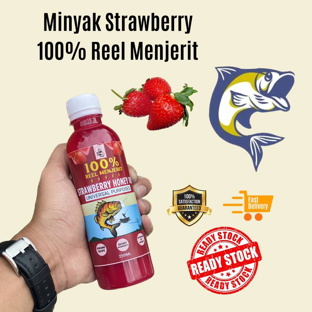 Minyak Strawberry Honey 100% REEL MENJERIT (250ml) | Shopee Singapore