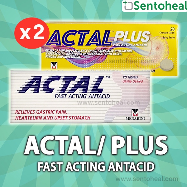 Actal/ Actal Plus [BUNDLE OF 2] 20 tablets x 2 packs- Fast relieve ...