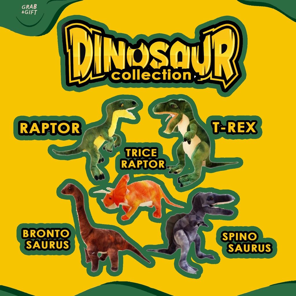 Dinosaur / Dino Doll - T rex / Triceratops / Brontosaurus / Raptor ...