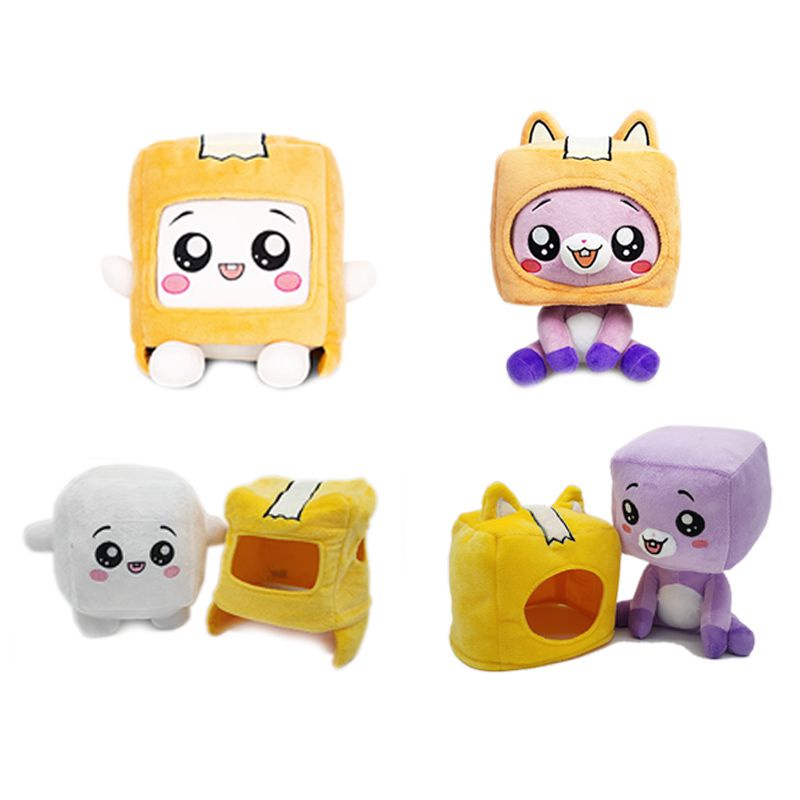 Play And Collect With Lankybox Plushies BOXY FOXY Cute! ROCKY ...