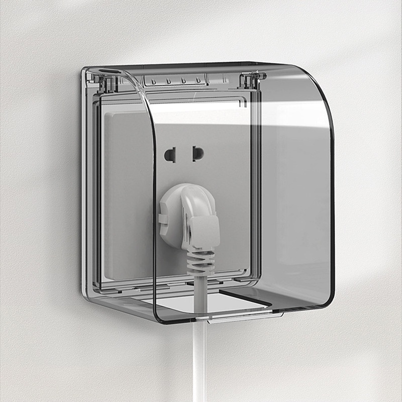 Self-Adhesive Wall Socket Cover Splash Box Sockets Switch Protection ...