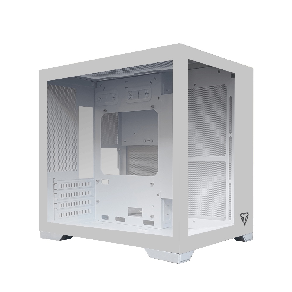 Pc Case Casing Prime X [Unit] Glass Dual Chamber mATX Gaming Computer ...