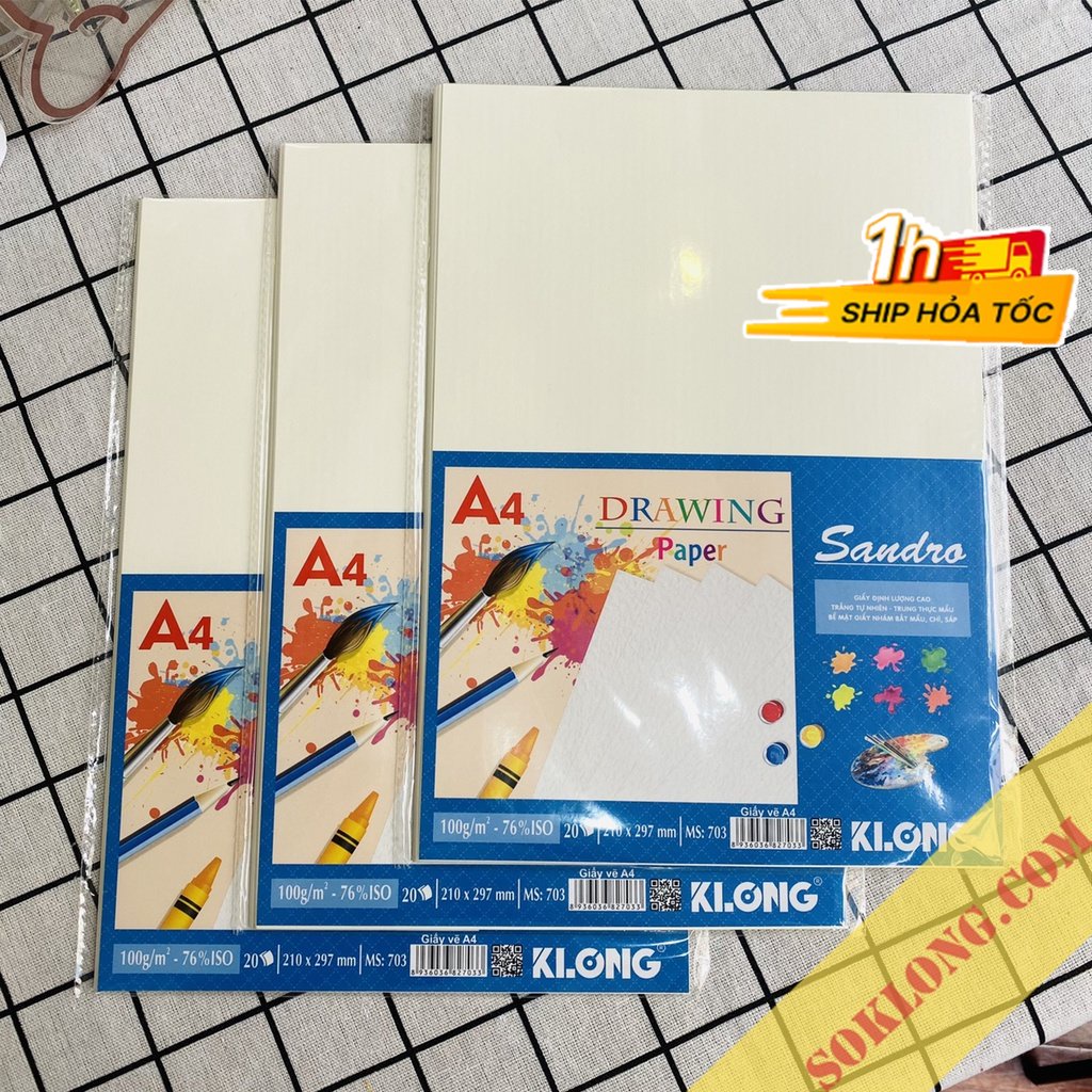 A4 Drawing Paper Set Of 20 Sheets Of Klong Graphite Color Painting ...