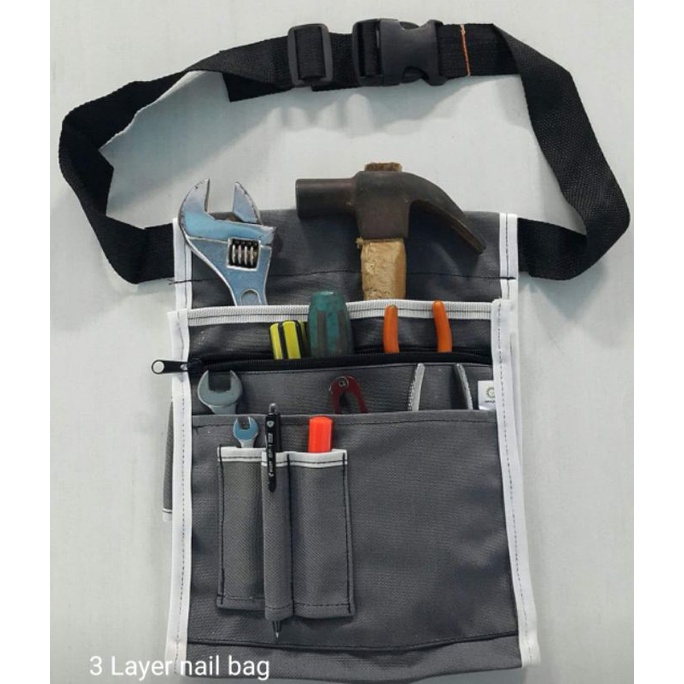 Heavy duty Electrician tool pouch With Zip | Shopee Singapore