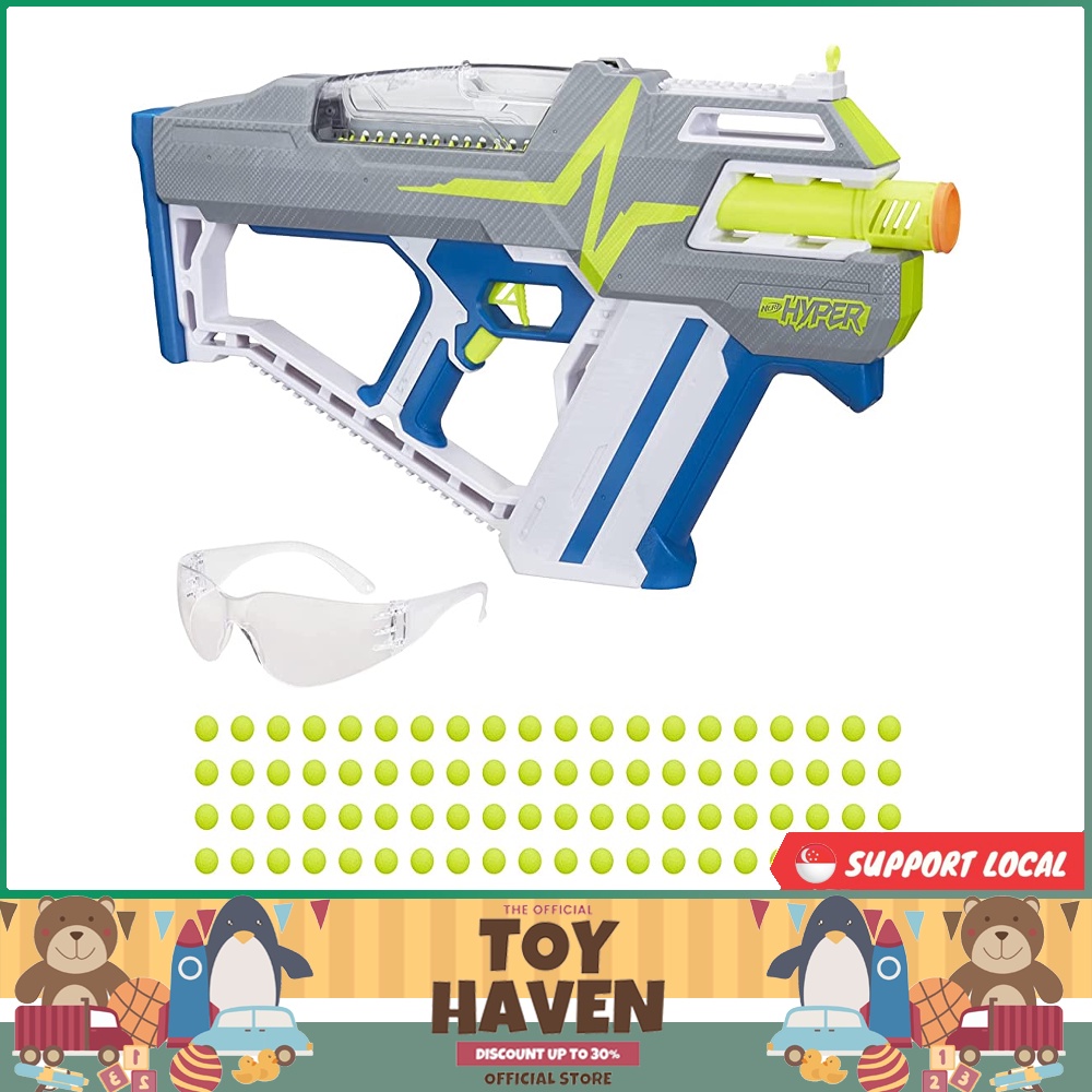 [sgstock] NERF Hyper Mach-100 Fully Motorized Blaster, 80 Hyper Rounds ...