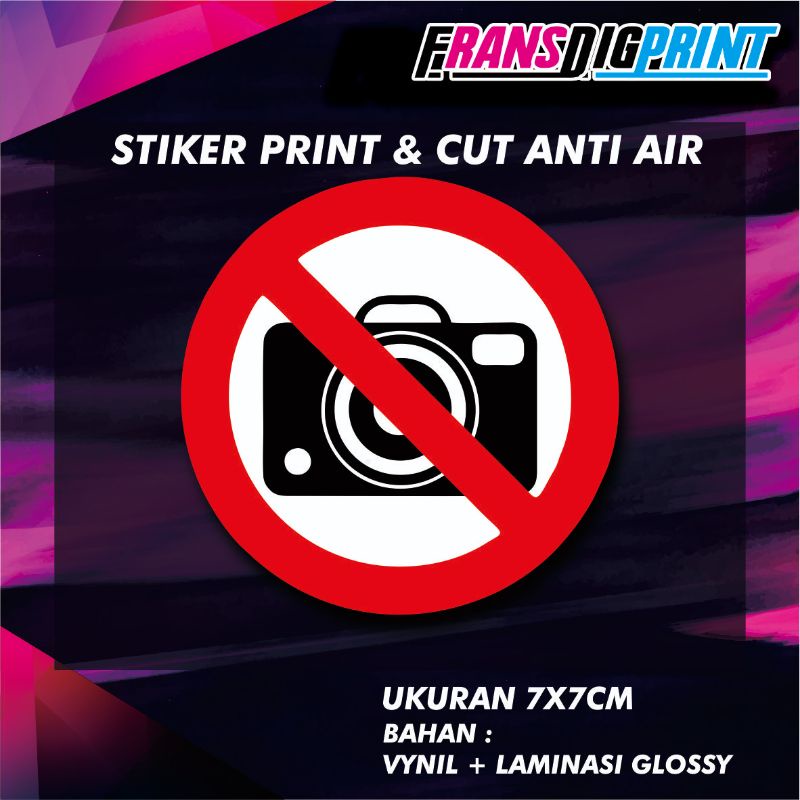 Sticker no photographing // warning sticker // sticker no taking a ...
