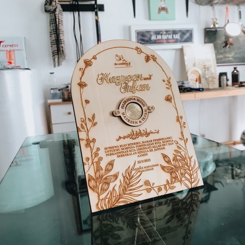 DOWRY | HANTARAN MAS KAHWIN | BOHO ARCH | 1 DINAR | GOLD DINAR FRAME ...