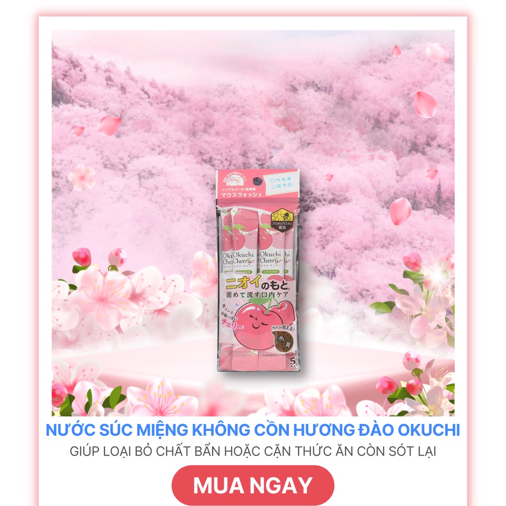 Okuchi Peach Flavor Package Mouthwash (5 Packs) | Shopee Singapore
