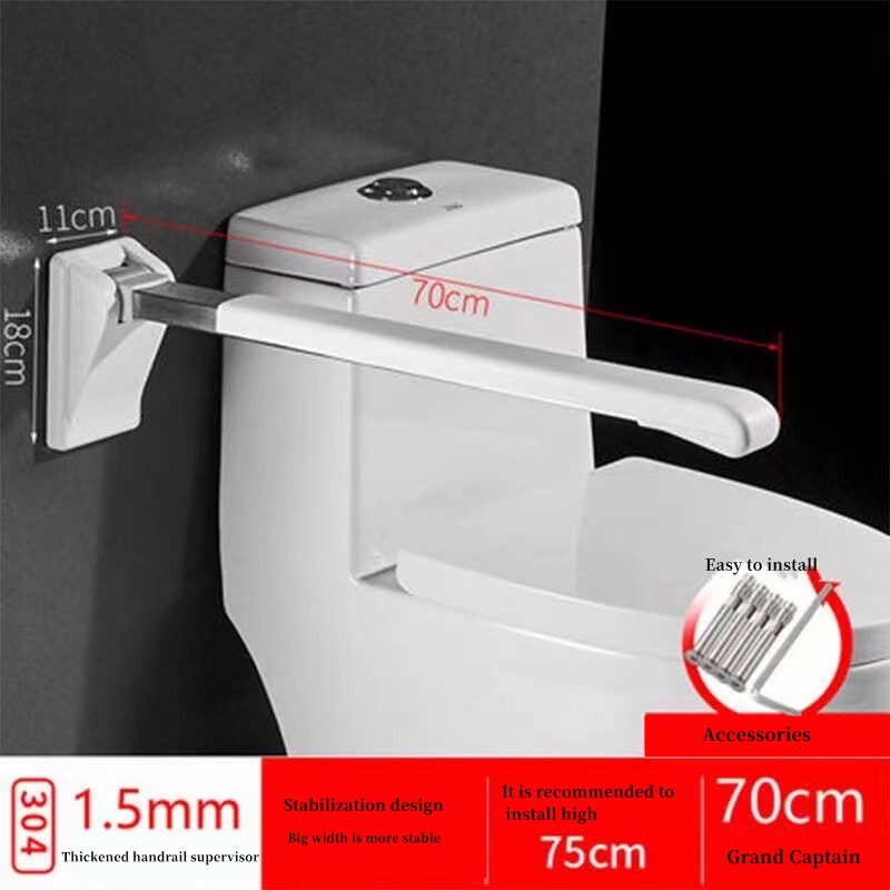 Bathroom Safety Folding Grab Handle SUS304 Stainless Steel Safety ...