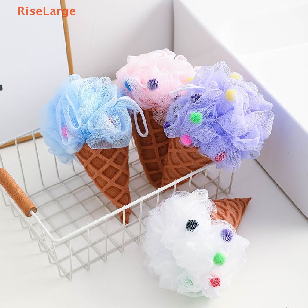 [RiseLarge] Ice Cream Body Scrubber Mesh Foaming Sponge Bath Shower ...