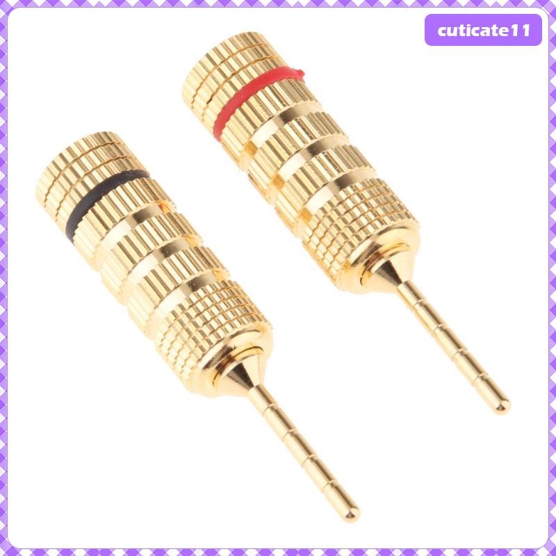 [Cuticate1] 2Pieces 2mm Speaker Wire Pin Plug Banana Connector Screw ...