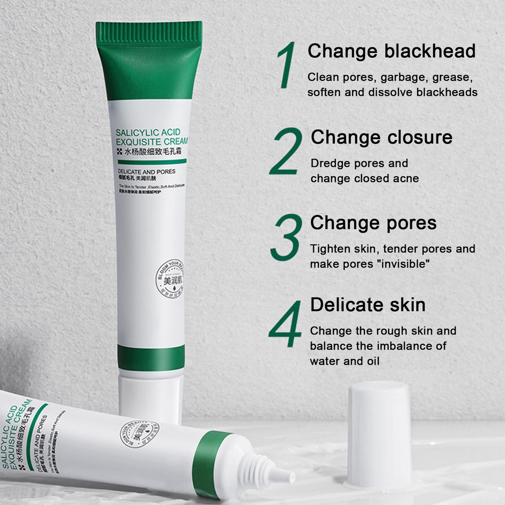 20ml Salicylic Acid Essence Cream Pores Refining Cream Shrink Pore ...